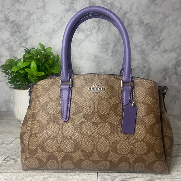 Coach | Bags | Coach Signature Canvas Lilac Crossbody | Poshmark
